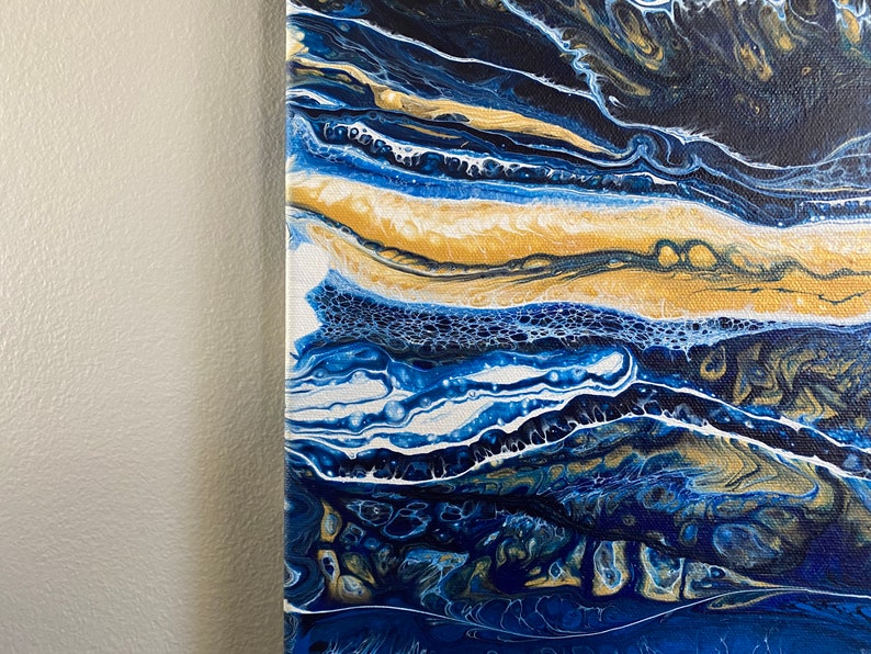 Geode no. 1 Acrylic Pour Painting Abstract Canvas Wall Art - Etsy