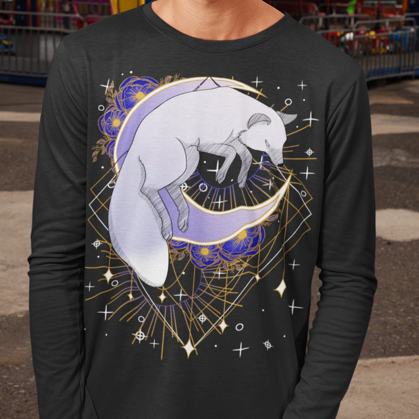 Arctic Fox Shirt Witchy Fox Top Aesthetic Fox Unisex Long Sleeve Tee - Etsy