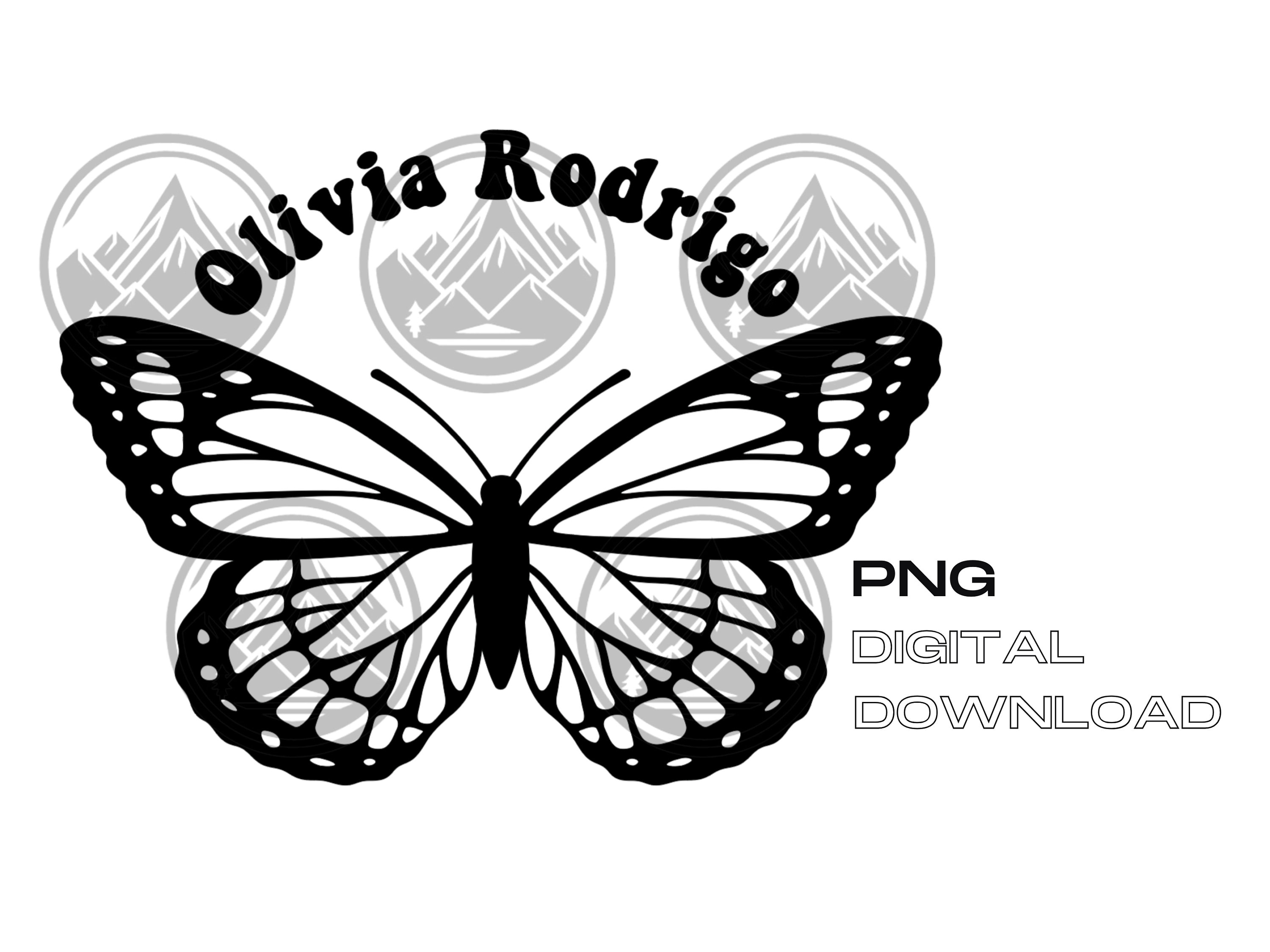 Olivia Rodrigo Butterfly Design PNG Digital File - Etsy Australia