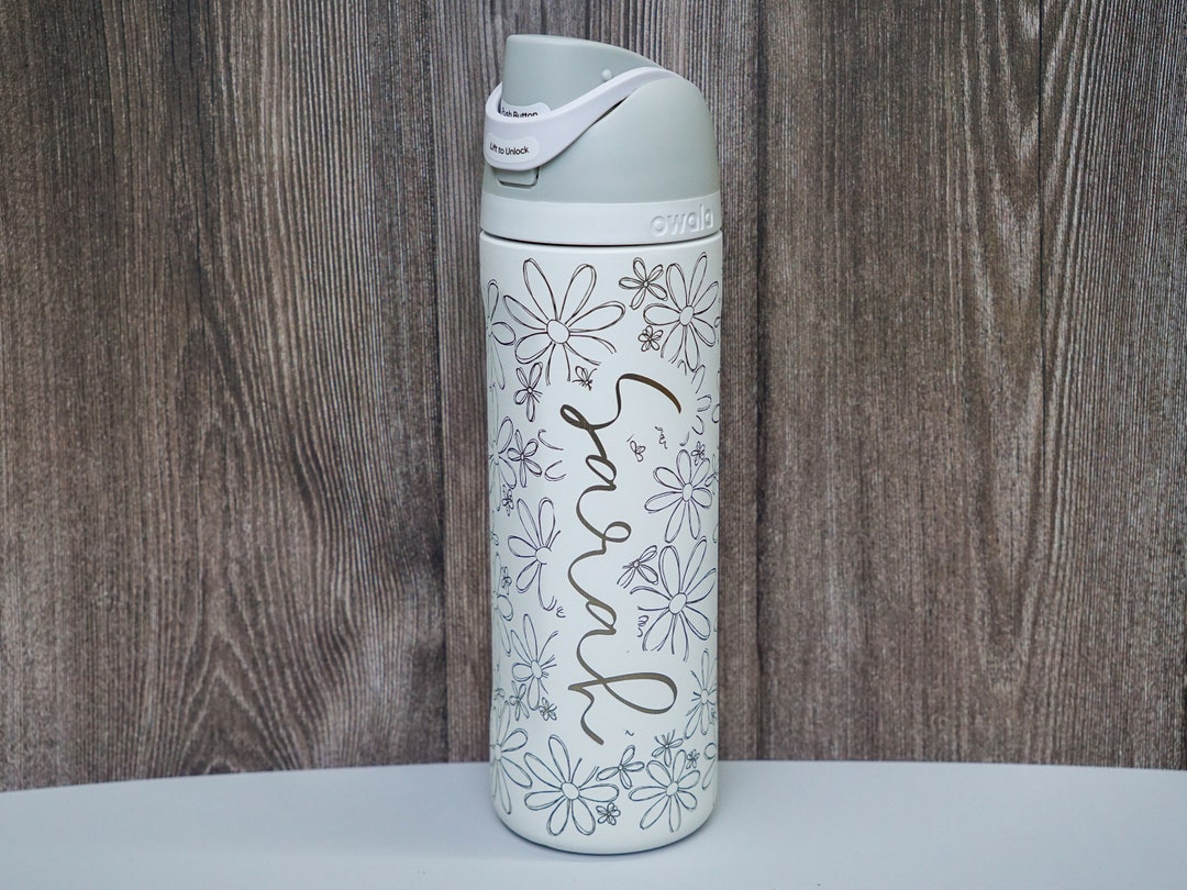 Flowers Owala Freesip Bottle - Unique Personalized Design for Teachers ...