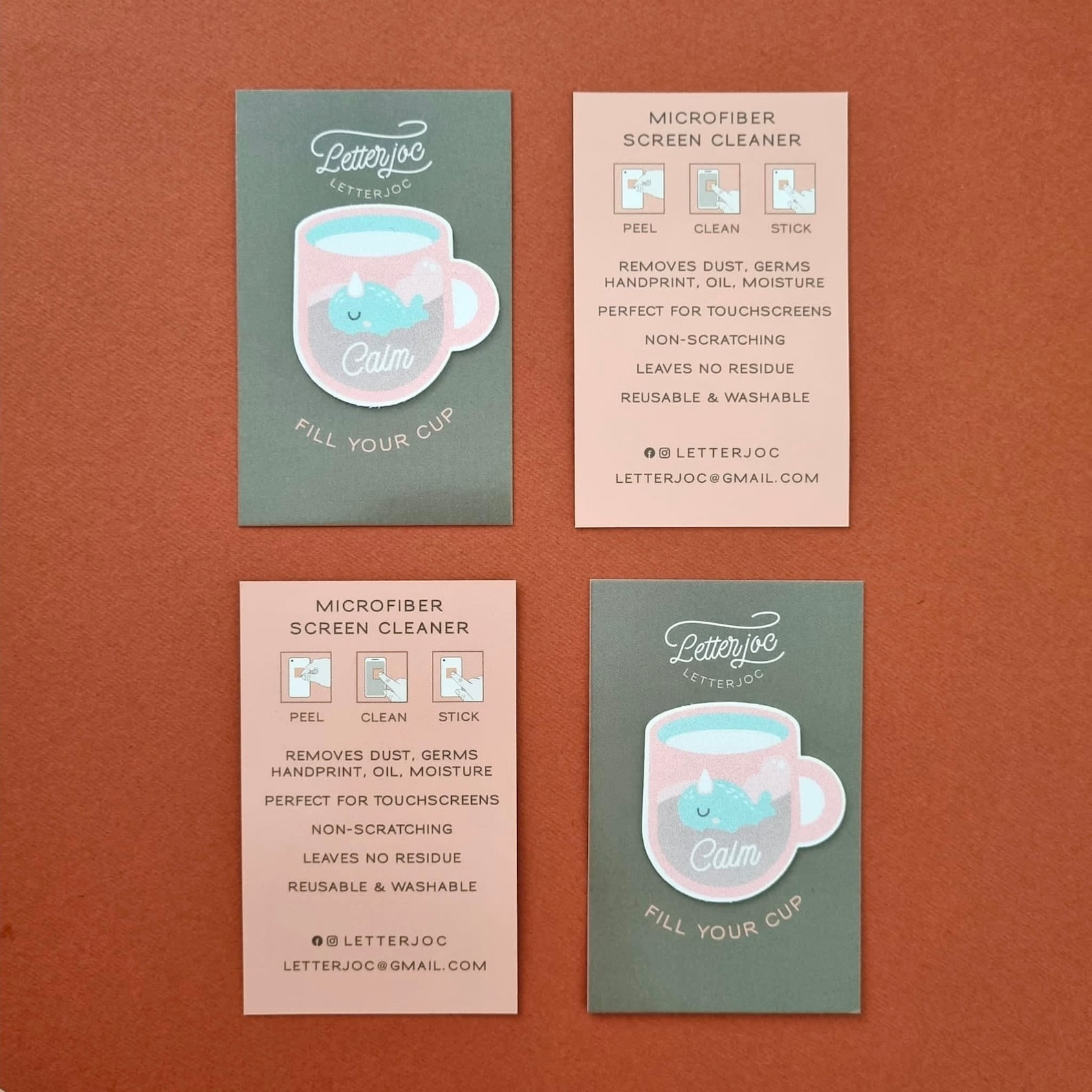 Bestseller Microfiber Phone Screen Cleaner Sticker (reusable & Washable ...