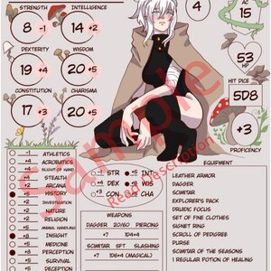 Dnd Custom Character Sheet (READ DESCRIPTION) - Etsy