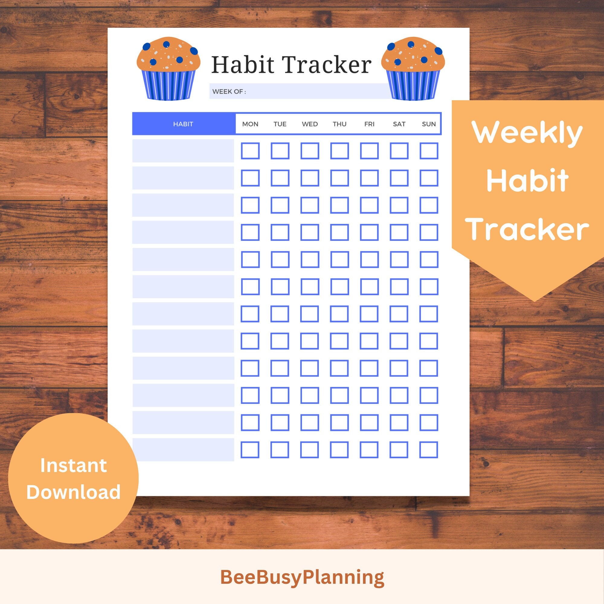 Daily Habit Tracker Goodnotes Weekly Habit Tracker Printable - Etsy