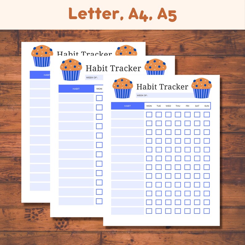 Daily Habit Tracker Goodnotes Weekly Habit Tracker Printable - Etsy