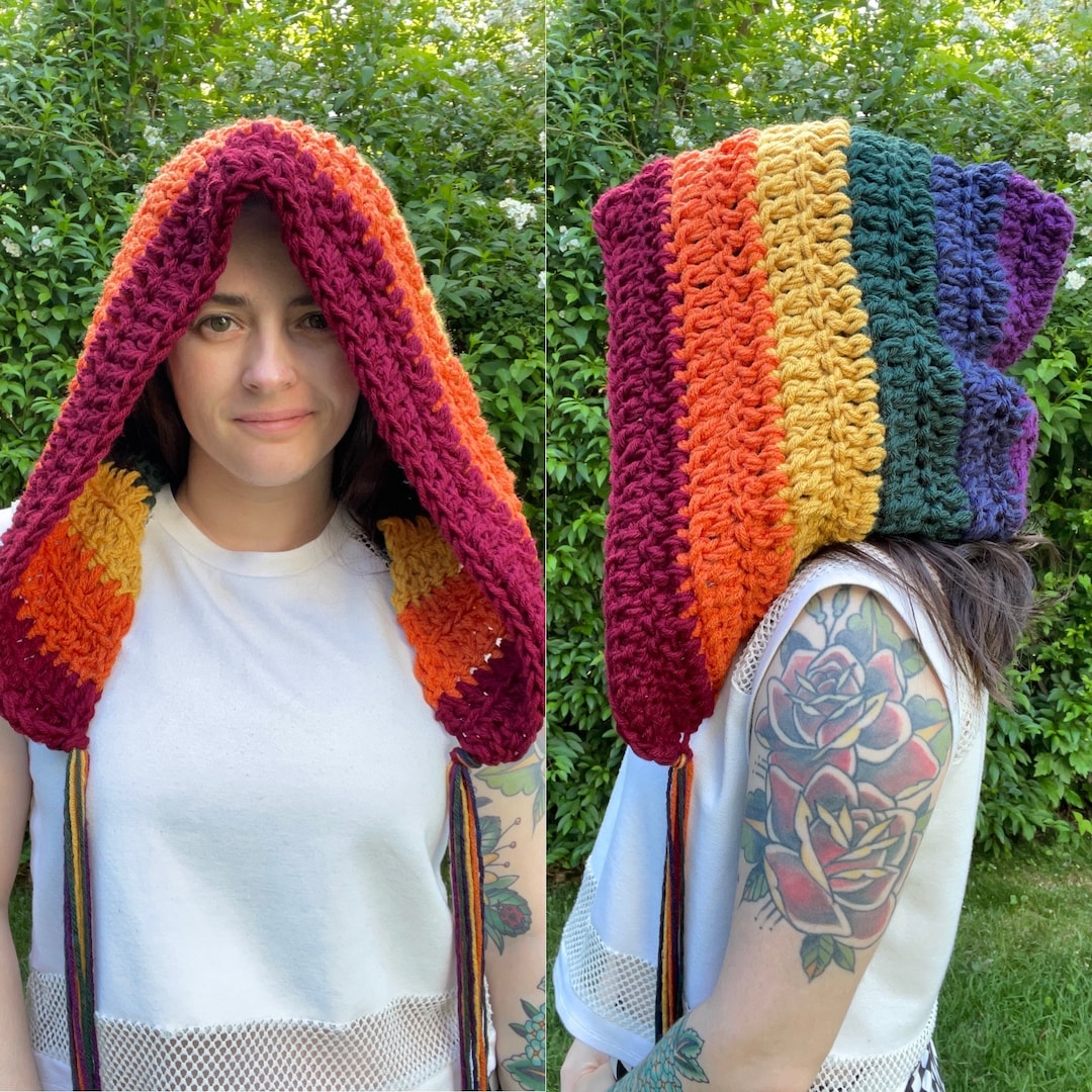 Dark Rainbow Hood - Etsy