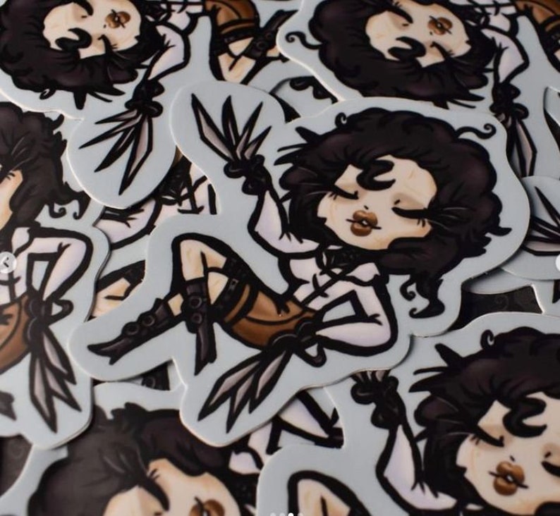 Edward Scissorhands Girl Sticker - Etsy