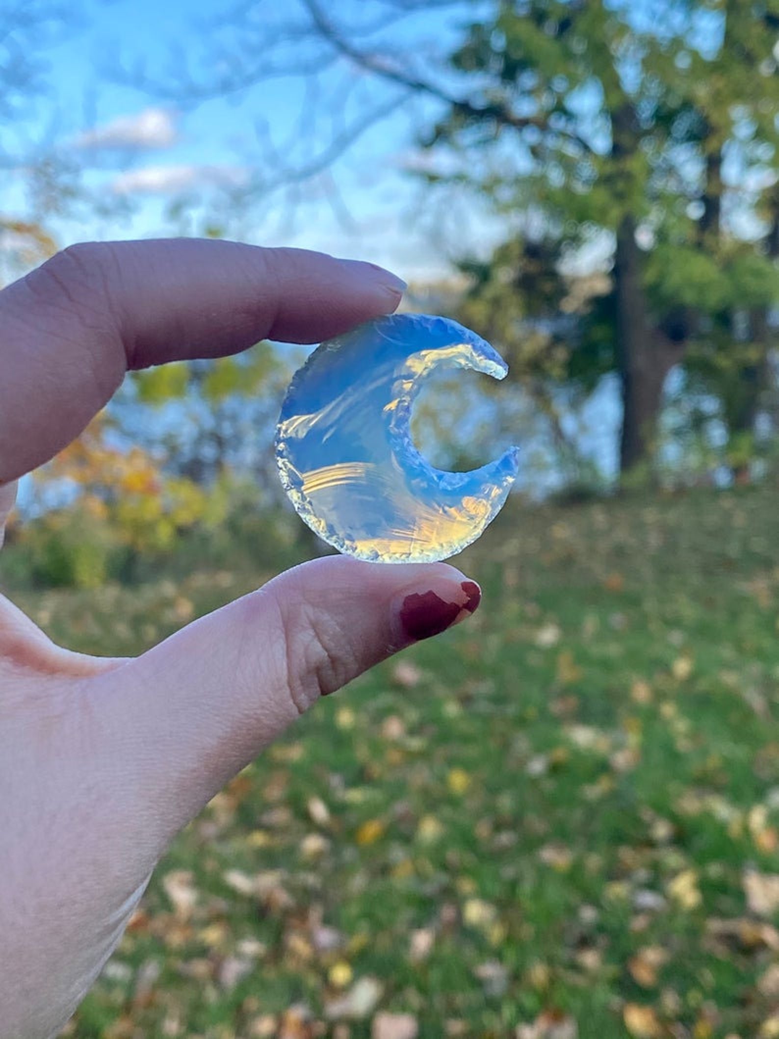 50 Pieces Opal Moon Opal Crescent Moon Opalite Moonstone | Etsy