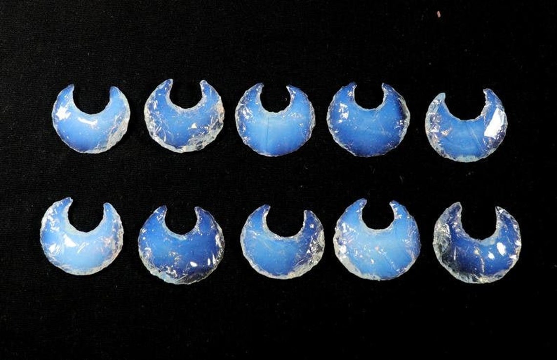 50 Pieces Opal Moon Opal Crescent Moon Opalite Moonstone | Etsy