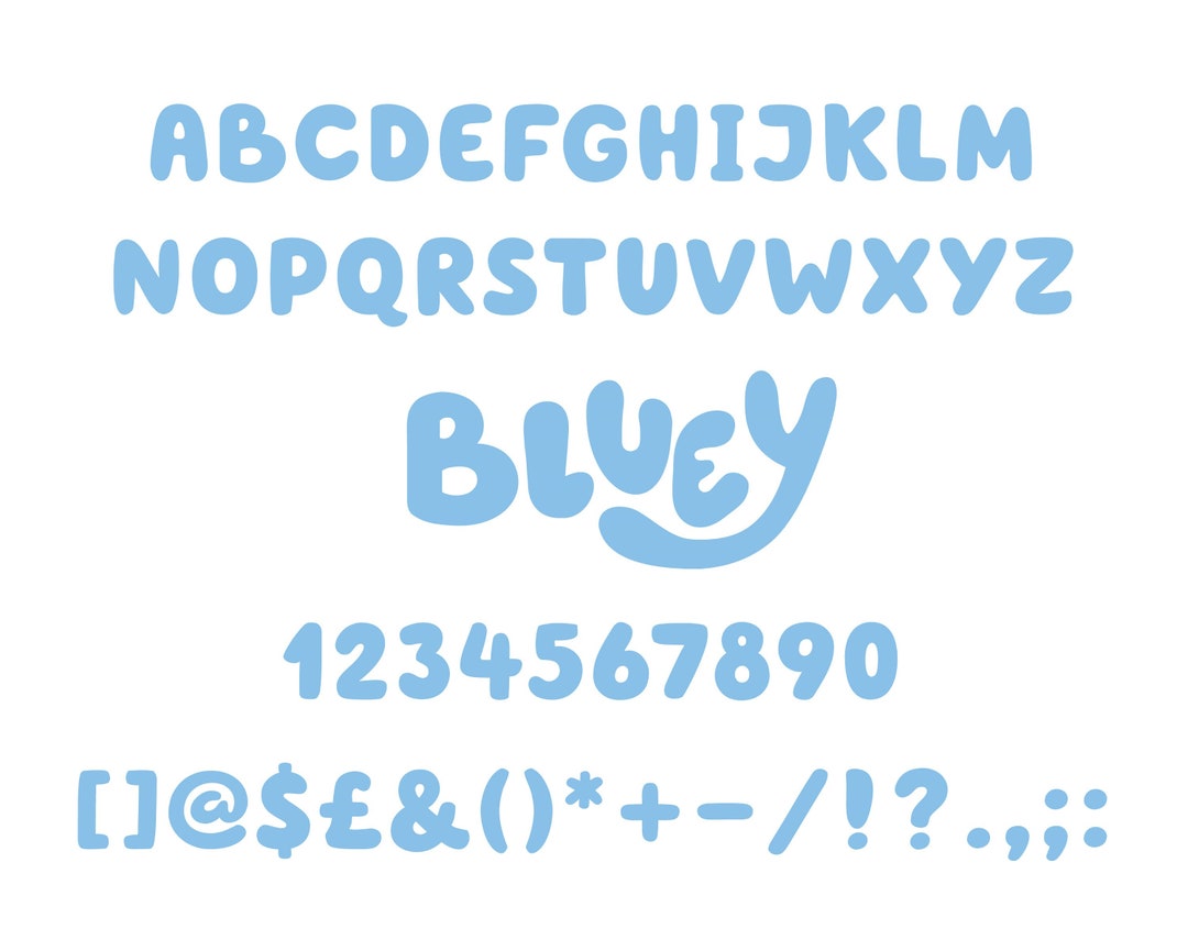 Bluey Font SVG Bluey Alphabet SVG Eps Dxf Jpg Png Pdf - Etsy Australia