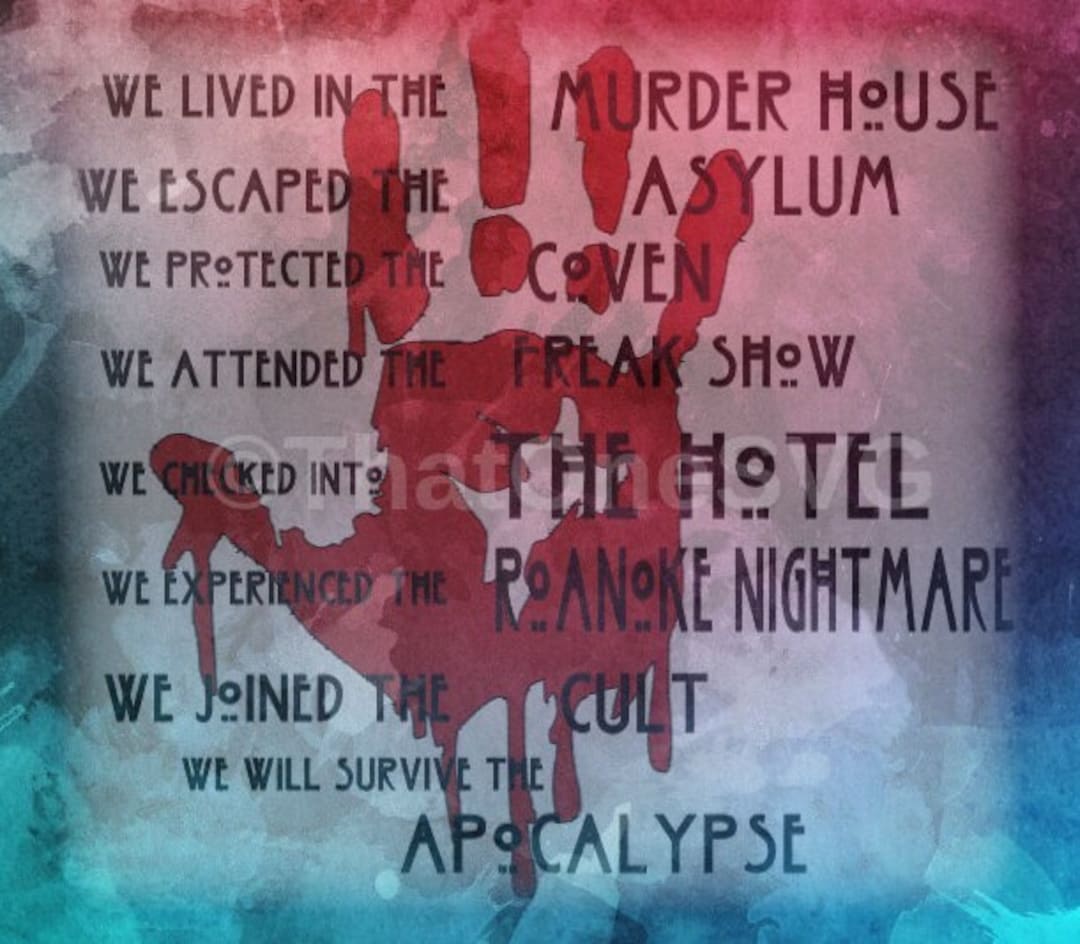 American Horror Story SVG-PNG-JPEG Digital Download Murder House Ahs ...