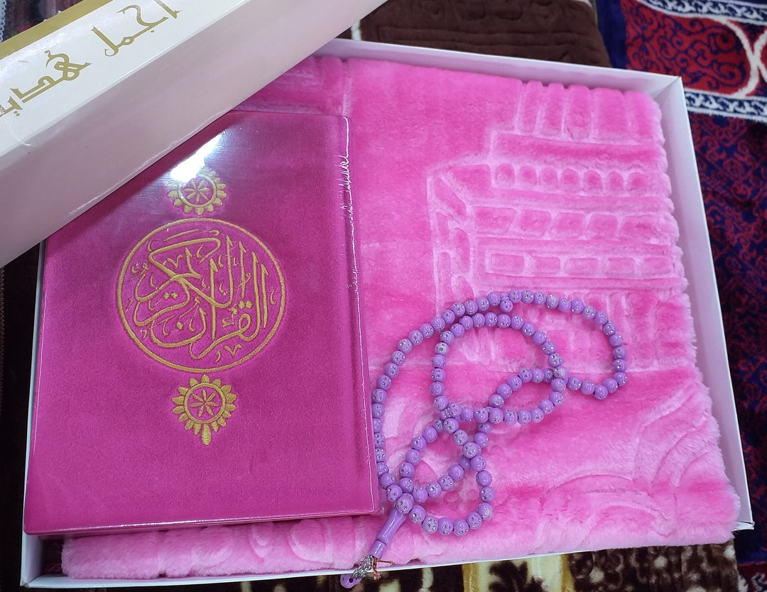 Prayer Rug Set, Muslim Prayer Mat, Prayer Mat Set, Prayer Rug and Pearl ...