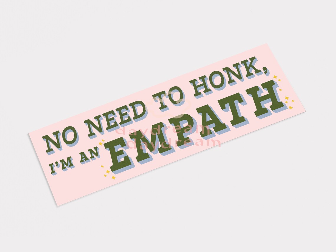 Empath Bumper Sticker // Large Sticker, Funny - Etsy