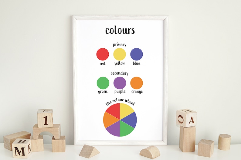 Colours Printable | Colour Wheel | Primary & Secondary Colours ...