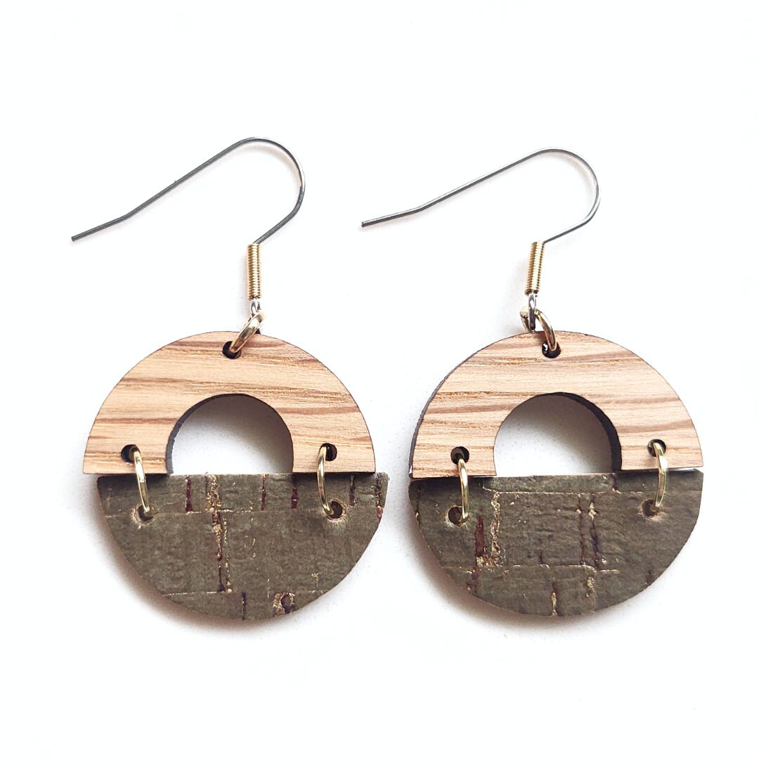 Mini Halley in Olive Green Leather-backed Cork - Etsy