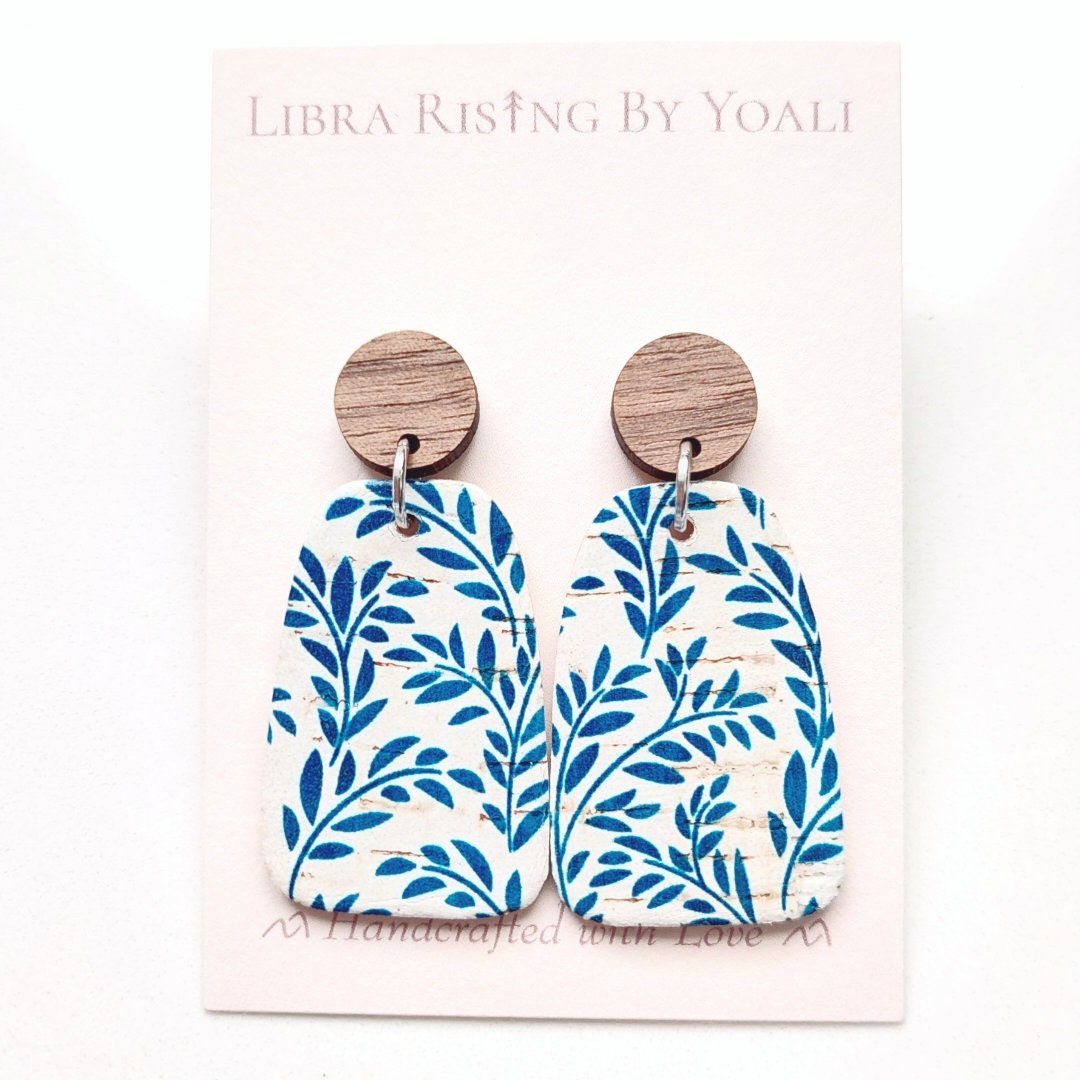 Addison in Cornflower Skies Leather-backed Cork - Etsy