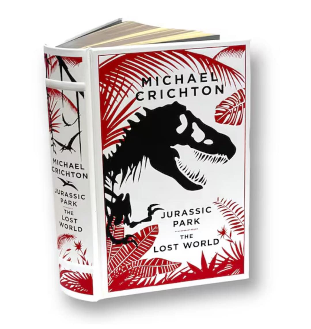 JURASSIC PARK / the Lost World by Michael Crichton - Collectible Deluxe Gift Edition - Leather ...