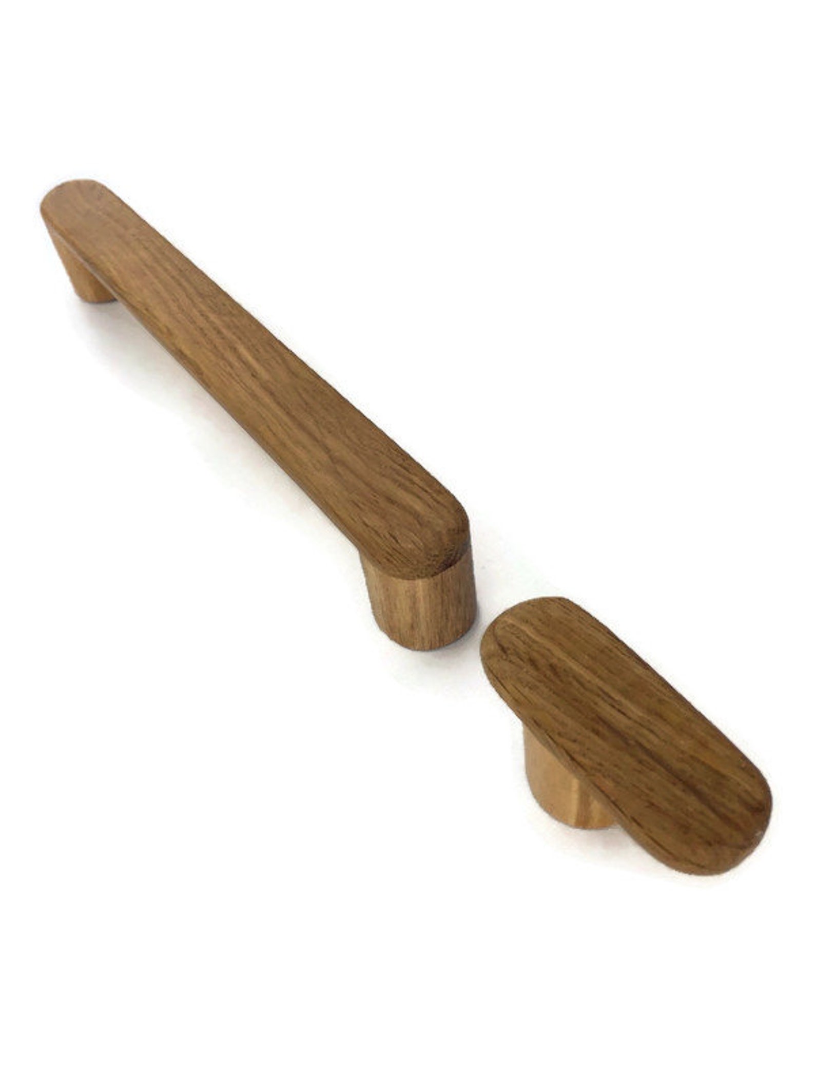 Slim Handmade Handles/wardrobe Furniture Pulls/ Wooden Knobs Drawer ...