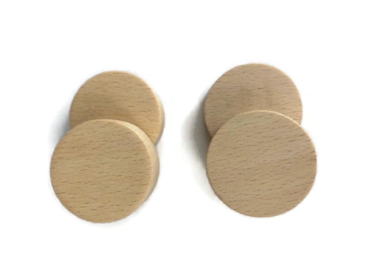 Cabinet Knobs/drawer Buttons / Double Round Wooden Knobs. - Etsy