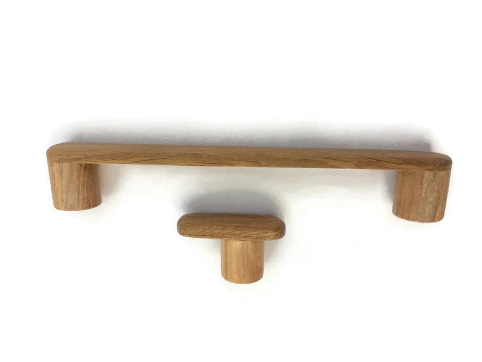 Slim Handmade Handles/wardrobe Furniture Pulls/ Wooden Knobs Drawer ...