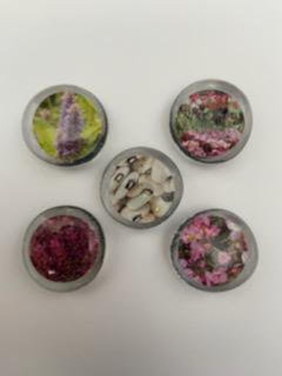Flower Magnets Plant Magnets Garden Magnets Glass Magnets | Etsy