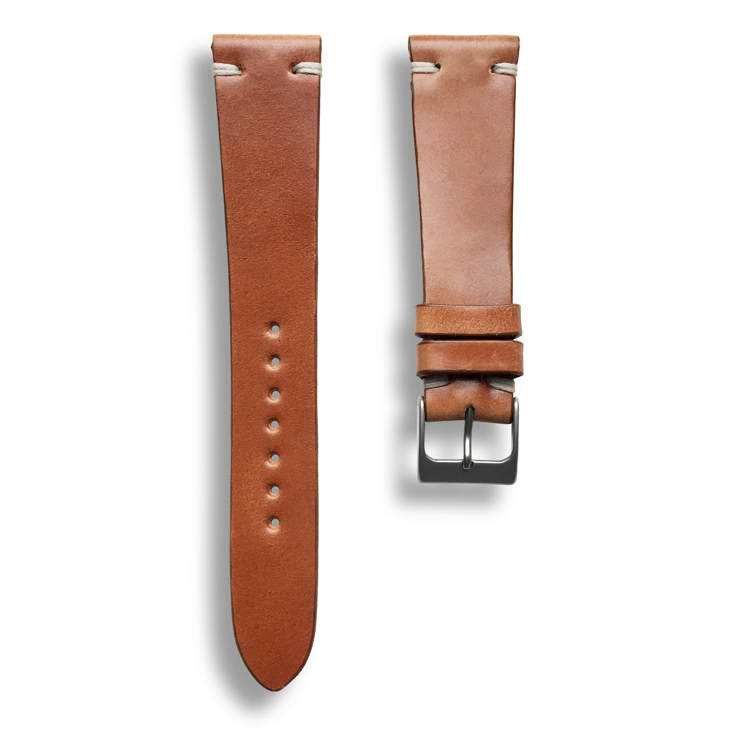 Natural Tan Horween Shell Cordovan Leather Watch Band Strap Vintage 2 ...