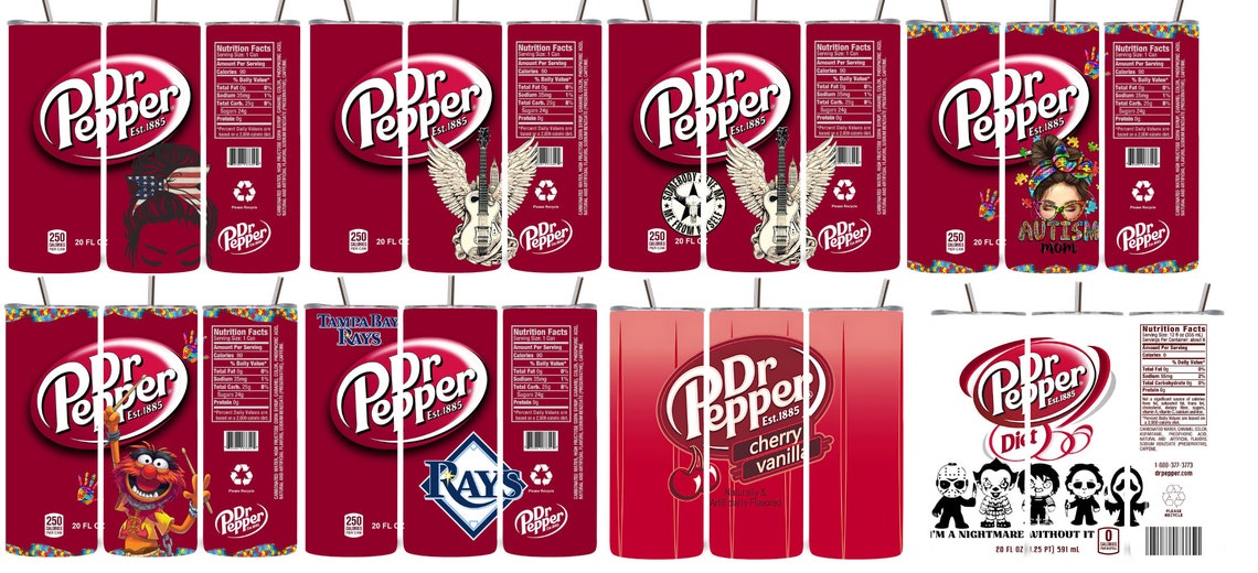 Dr Pepper Tumbler Wraps - Etsy