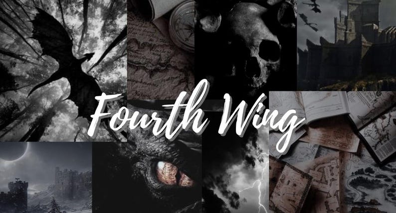 Fourth Wing Inspired PNG Files | Fantasy Dragon Bookish PNG | Digital ...