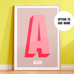 Initial Print Colourful Initial Print Customisable Initial Print ...