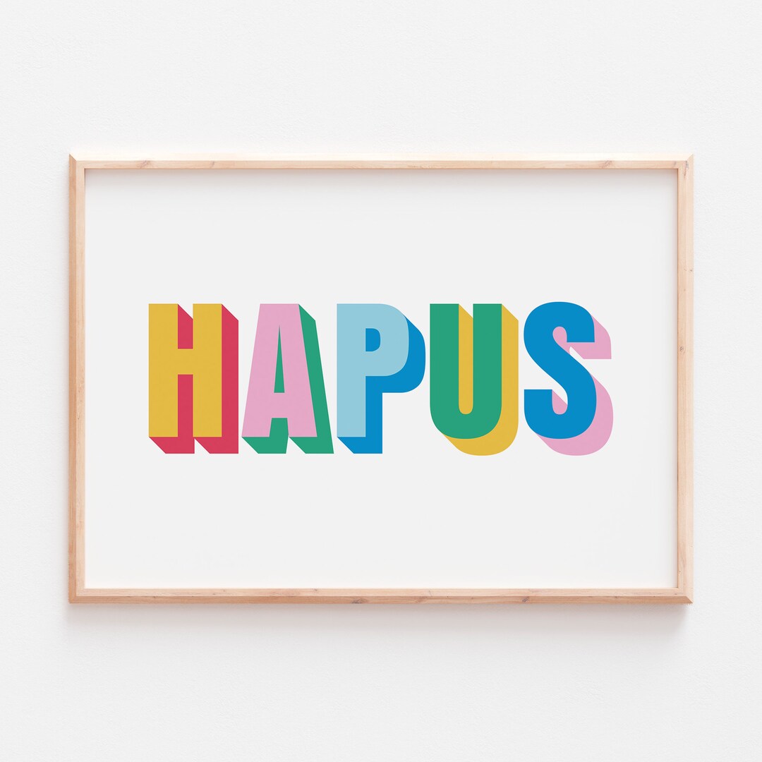 Hapus | Hapus Print | Welsh Prints | Welsh Wall Art | Welsh Happy Print ...