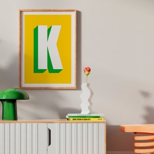Initial Print Colourful Initial Print Customisable Initial Print ...