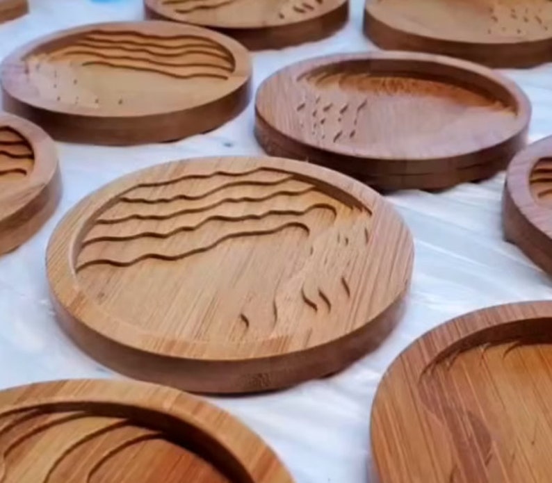 CNC File for Wood / STL Files / DXF Files / Coaster Cnc File / Epoxy ...