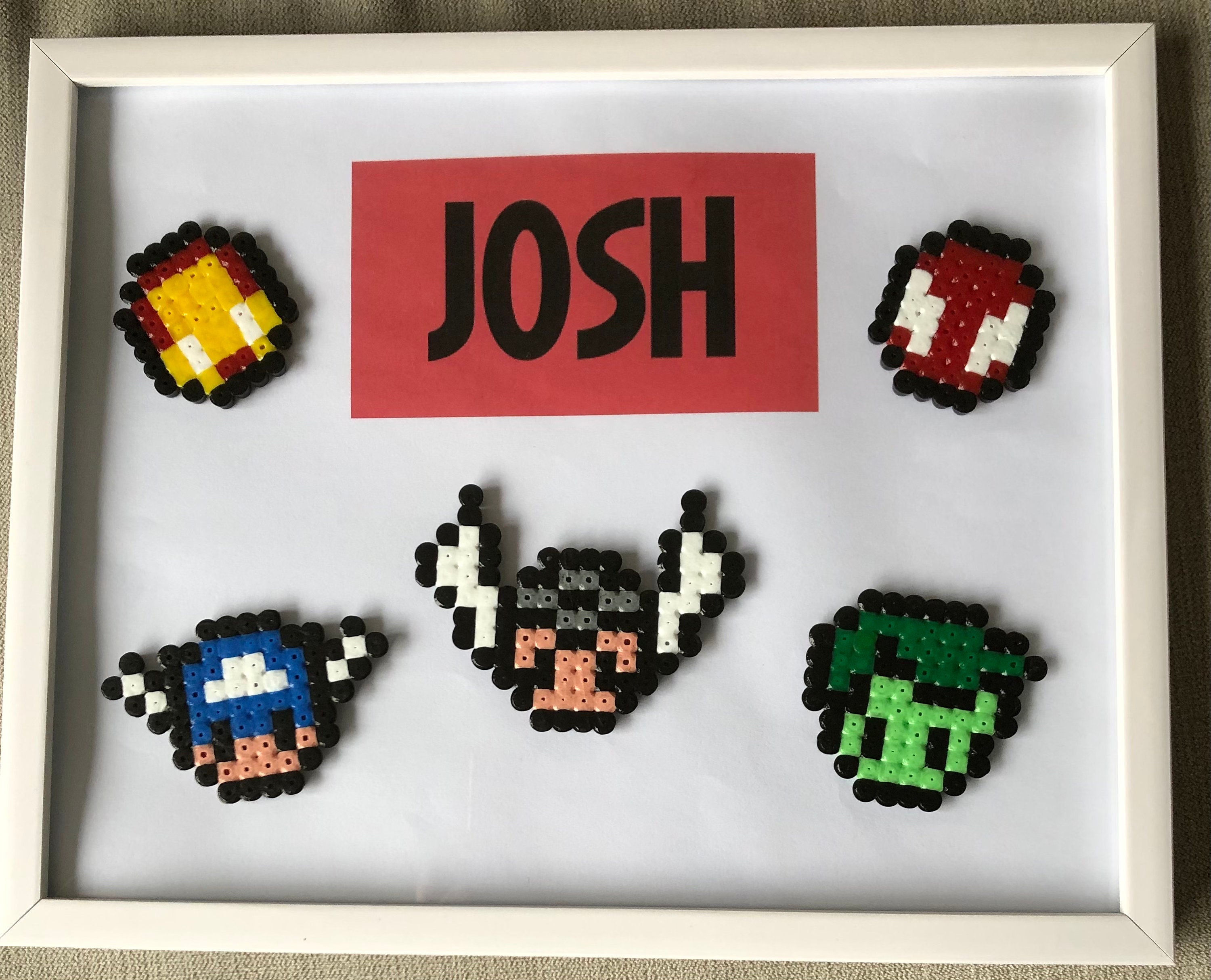Personalised Hama Bead Character Frame. - Etsy