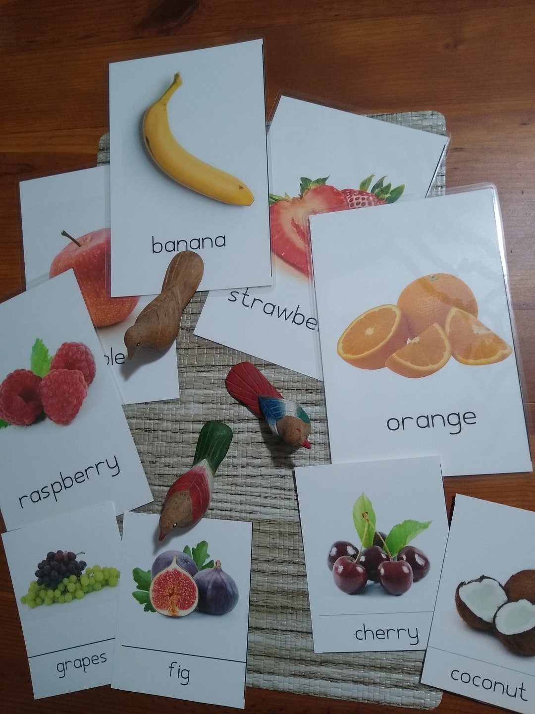 Montessori Aligned Big Format Fruit Cards, 3 Part Fruit Cards, Infant ...