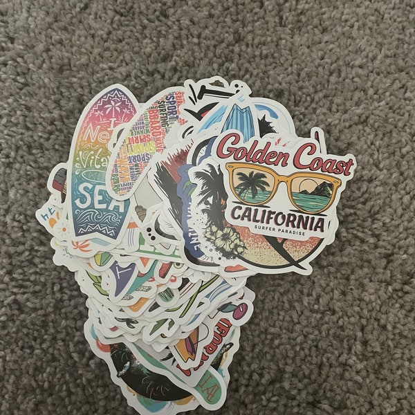 Surf Stickers - Etsy