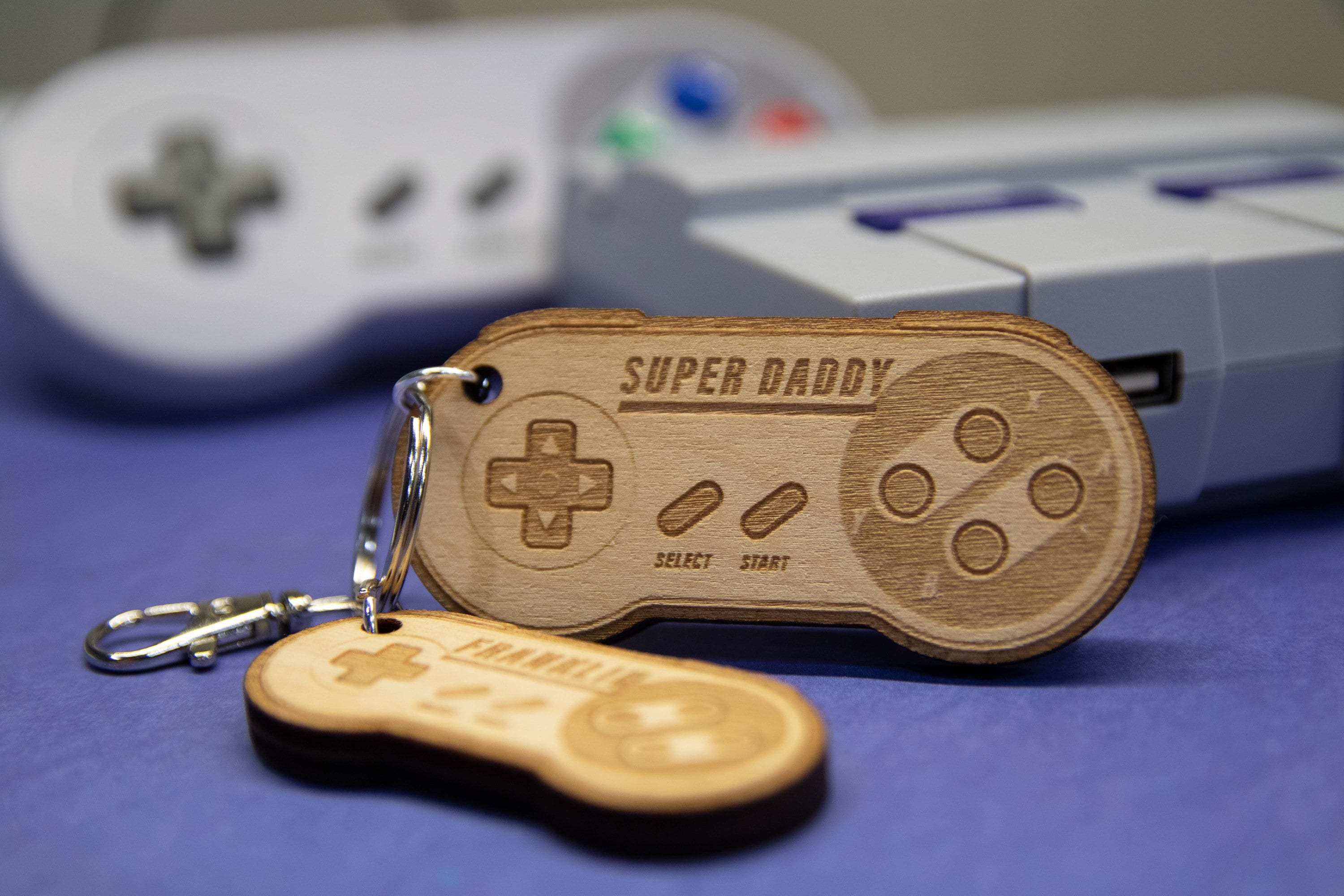 Nintendo Controller Keychain for Dad Custom Engraved Wood - Etsy Israel