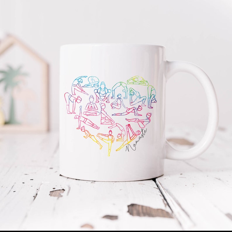 Yoga Sublimation Design, Namaste Heart, Yoga Pose Sublimation, PNG File ...