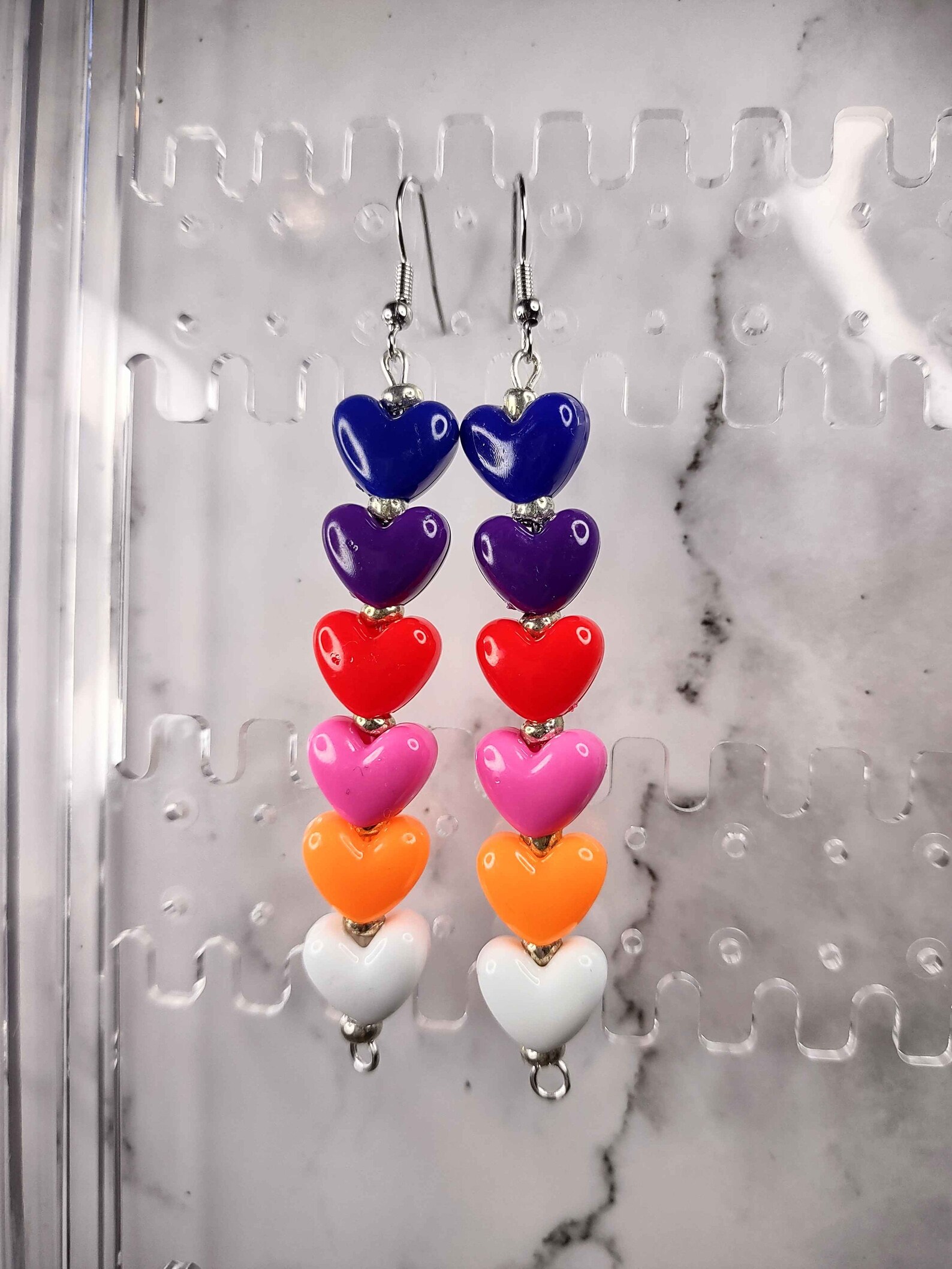 Gay Men MLM Pride Heart Earrings - Etsy