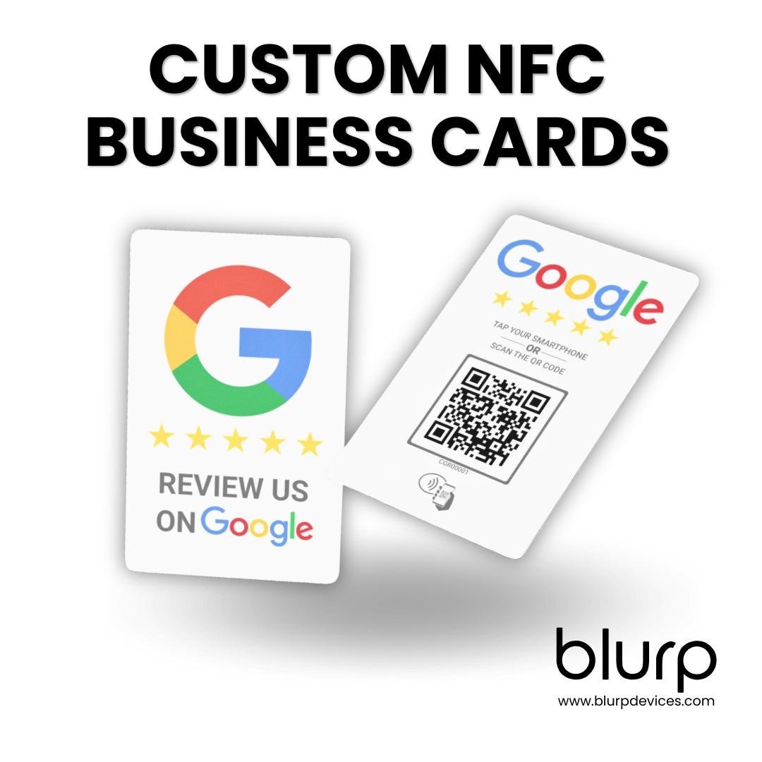 Plastic NFC Google Tap to Review Card - NFC Contactless & QR Code ...