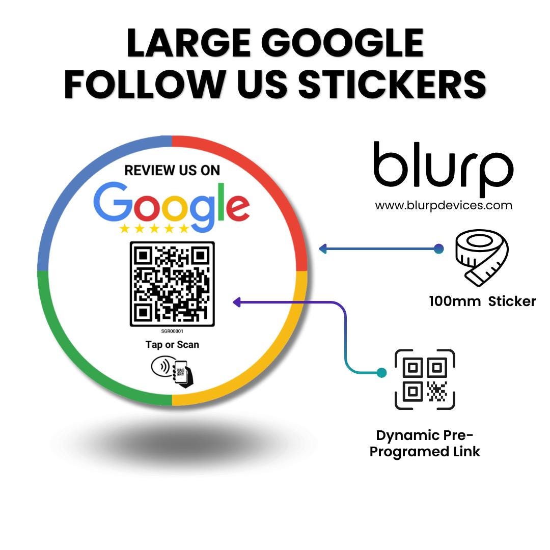 NFC Google Review Large Stickers - Etsy