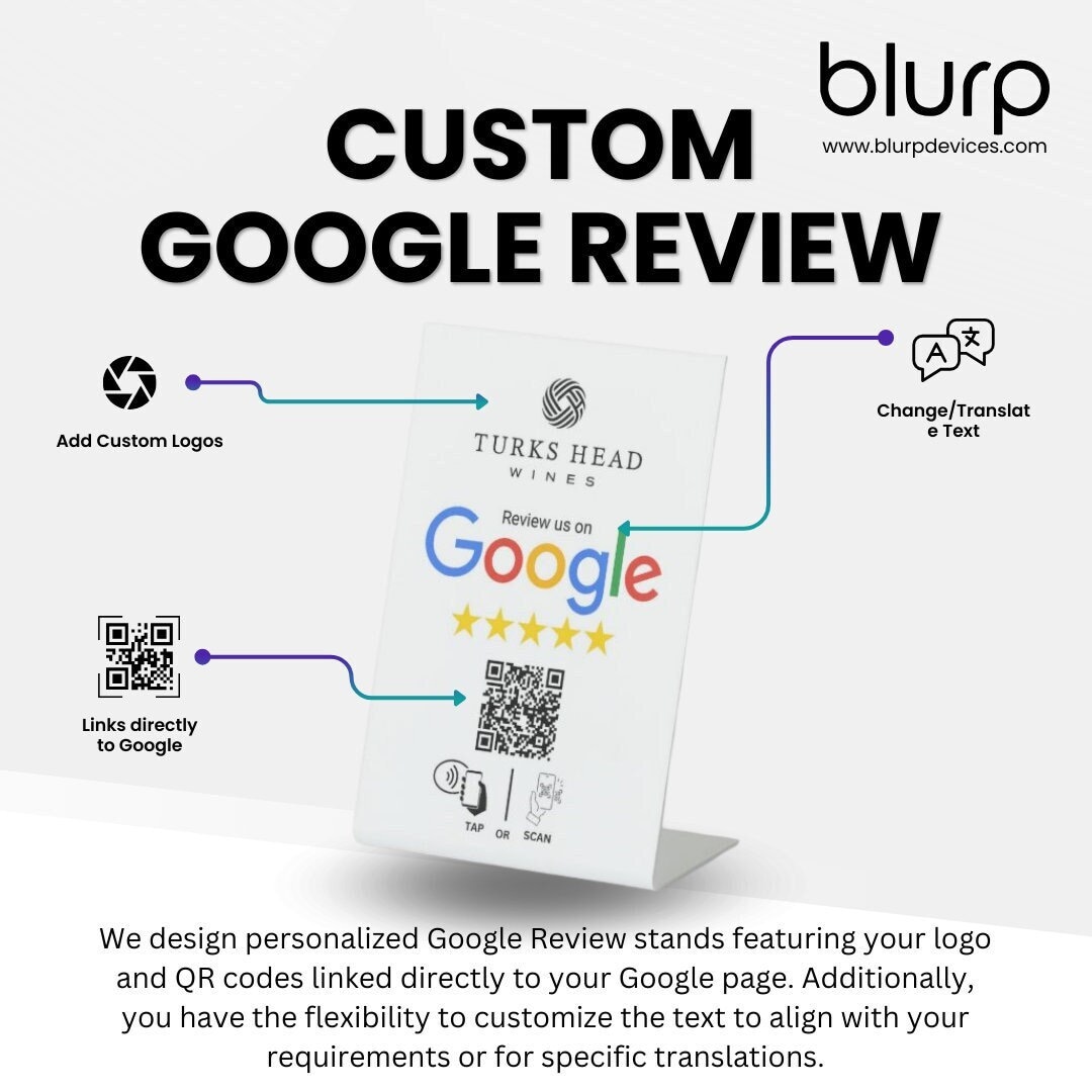 Custom NFC Google Review Stand - Etsy