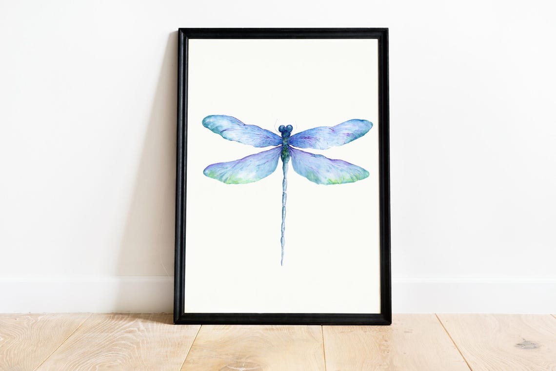 Watercolor Dragonfly Print: Kids Room Wall Art (digital Download) - Etsy