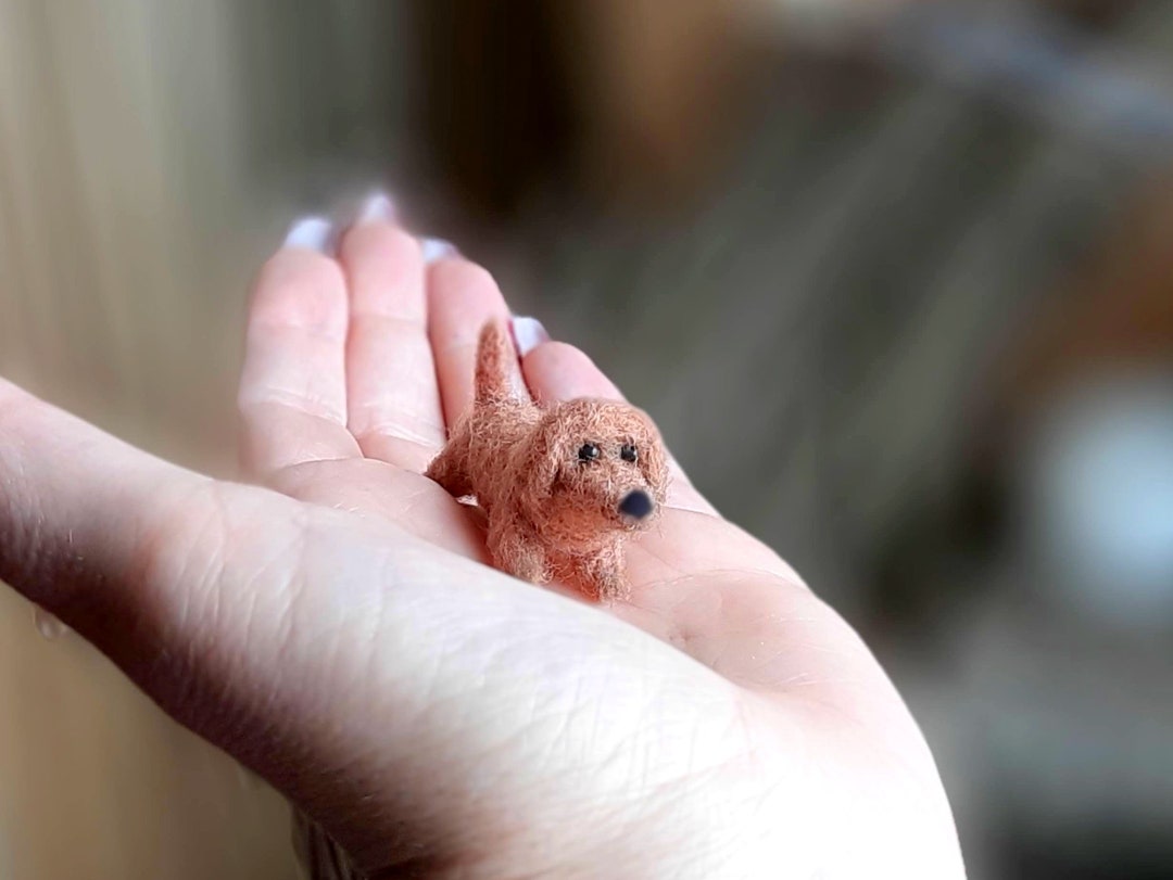 Needle Felted DACHSHUND 1:12th Dollhouse Miniatures Animals Miniature ...