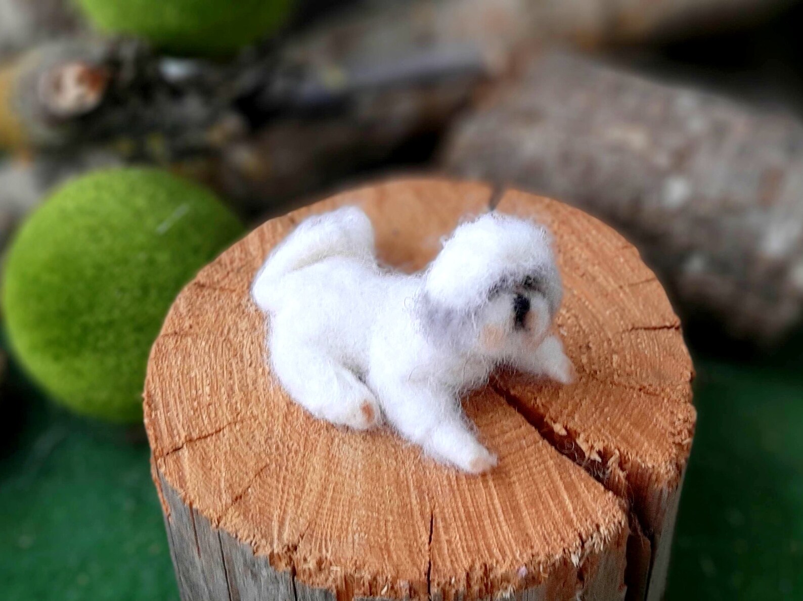 Needle Felted SHIH TZU Dollhouse Miniatures Animals Miniature Dog ...