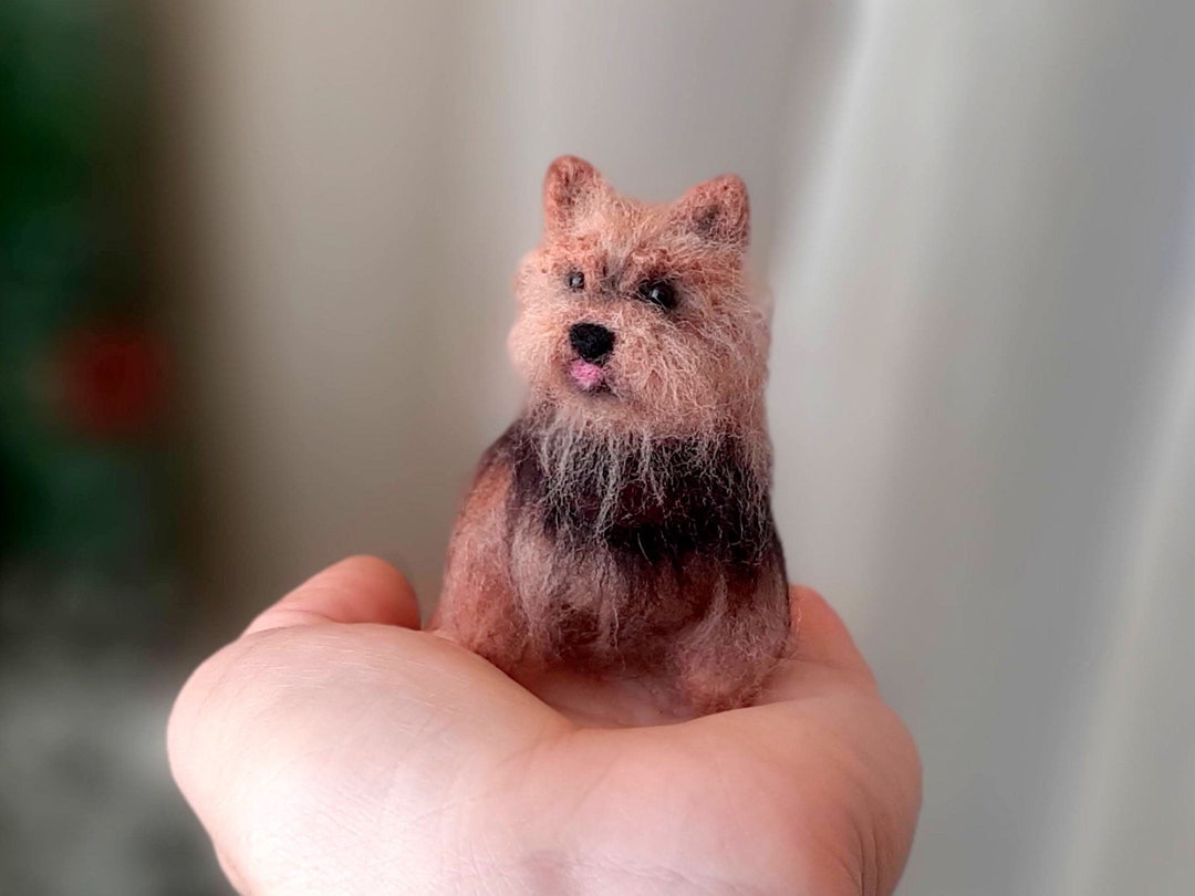Needle Felted NORWICH Terrier Dollhouse Miniatures Animals Miniature ...
