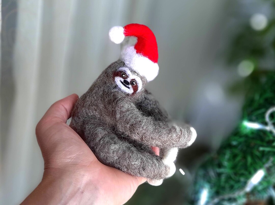 LITTLE SLOTH TREE Topper Christmas Tree Topper Felt Sloth Gifts Needle ...