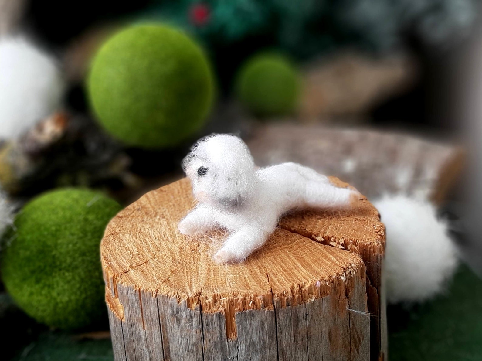 Needle Felted SHIH TZU Dollhouse Miniatures Animals Miniature Dog ...