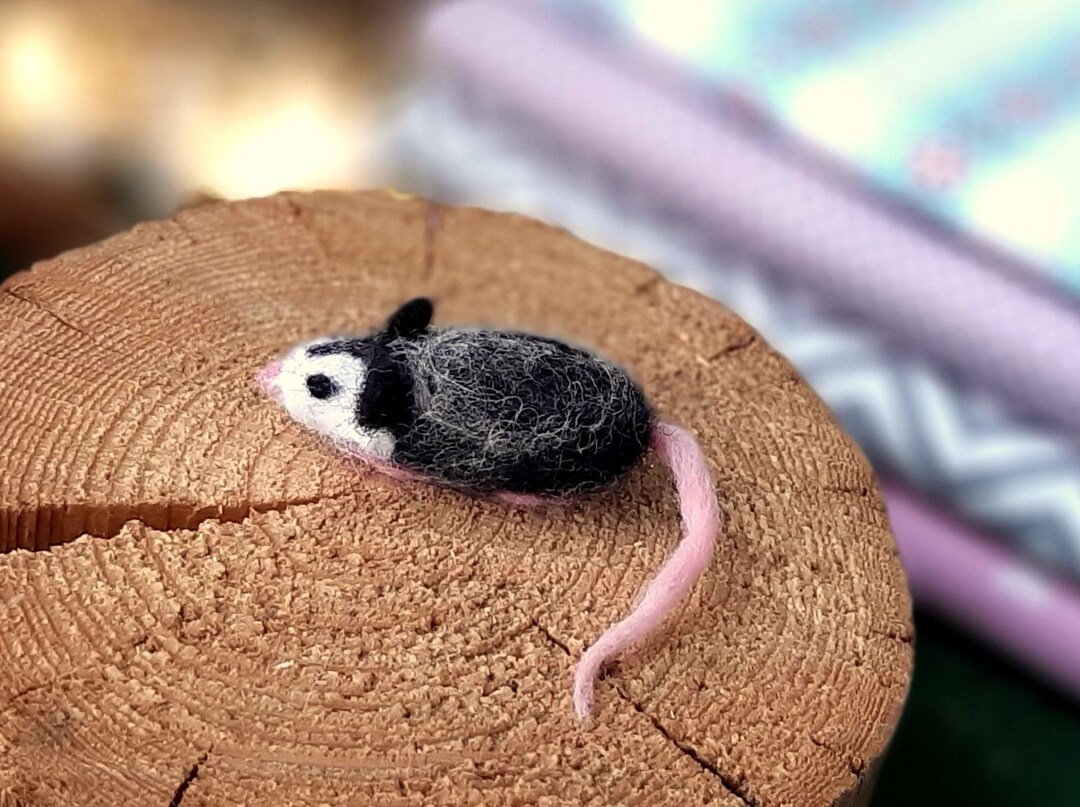 Opossum Needle Felted Animals Miniature Animals Figurine Possum Gift - Etsy