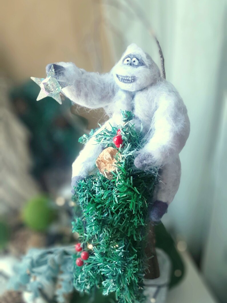 Christmas Tree Topper Abominable Snowman Vintage Christmas - Etsy