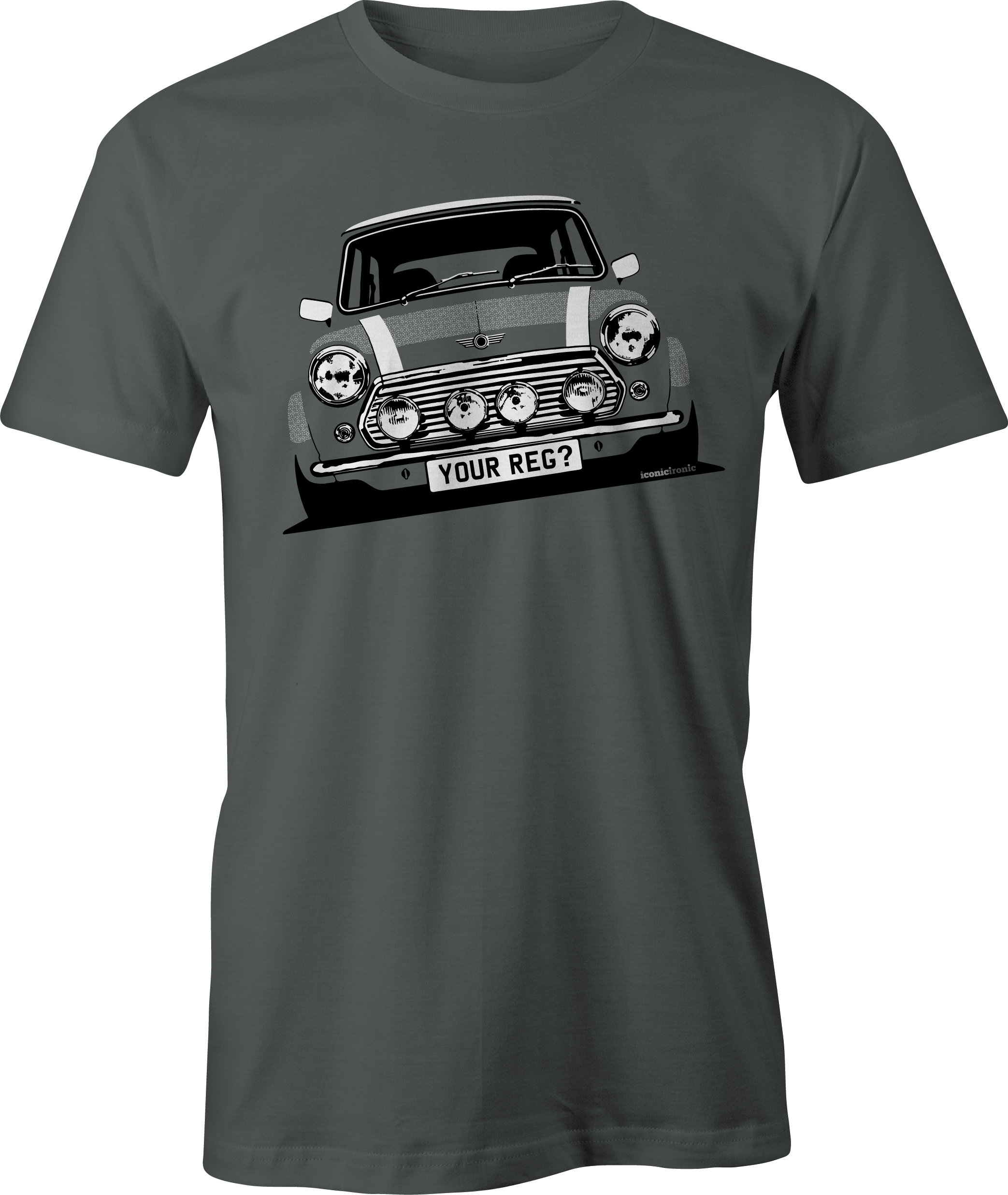 Classic Mini Cooper Hand-illustrated T Shirt With Personalised Number ...
