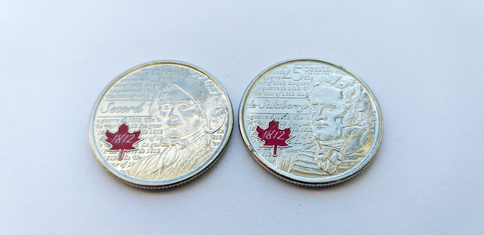 Colored Canadian Quarter Dollar Coins - Etsy